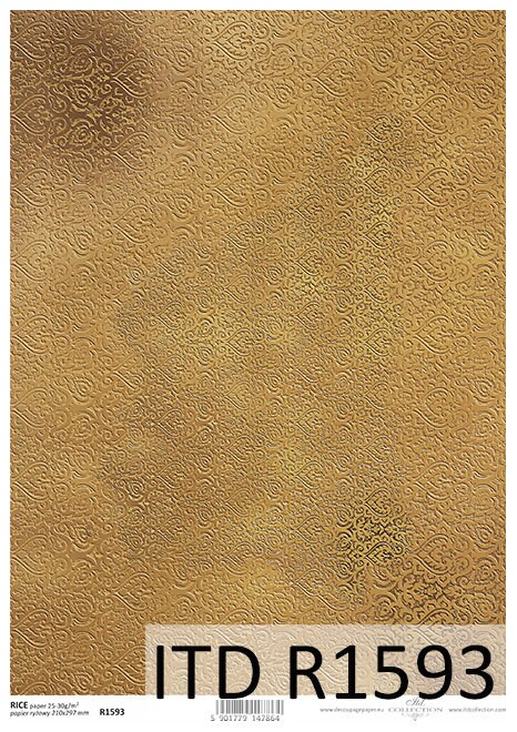 ITD Collection | Old Gold Pattern Rice Paper | A4 Rice Paper ...