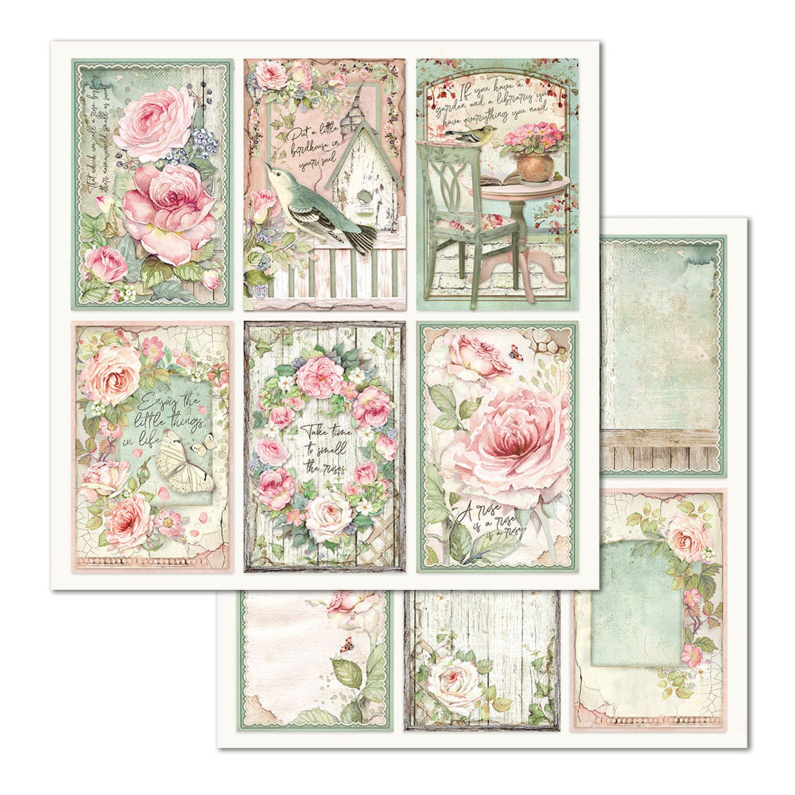 Stamperia House of Roses Collection 12x12 Scrapbooking Paper Double ...
