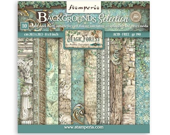 Stamperia Maxi Background Vintage Library Collection 8x8 Scrapbooking ...