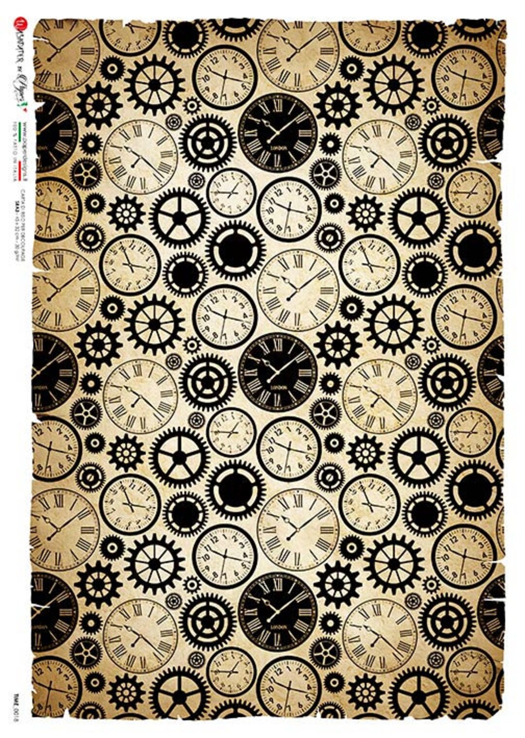 Paper Designs Rice Paper | Clock Faces Rice Paper | A4 Rice Paper ...