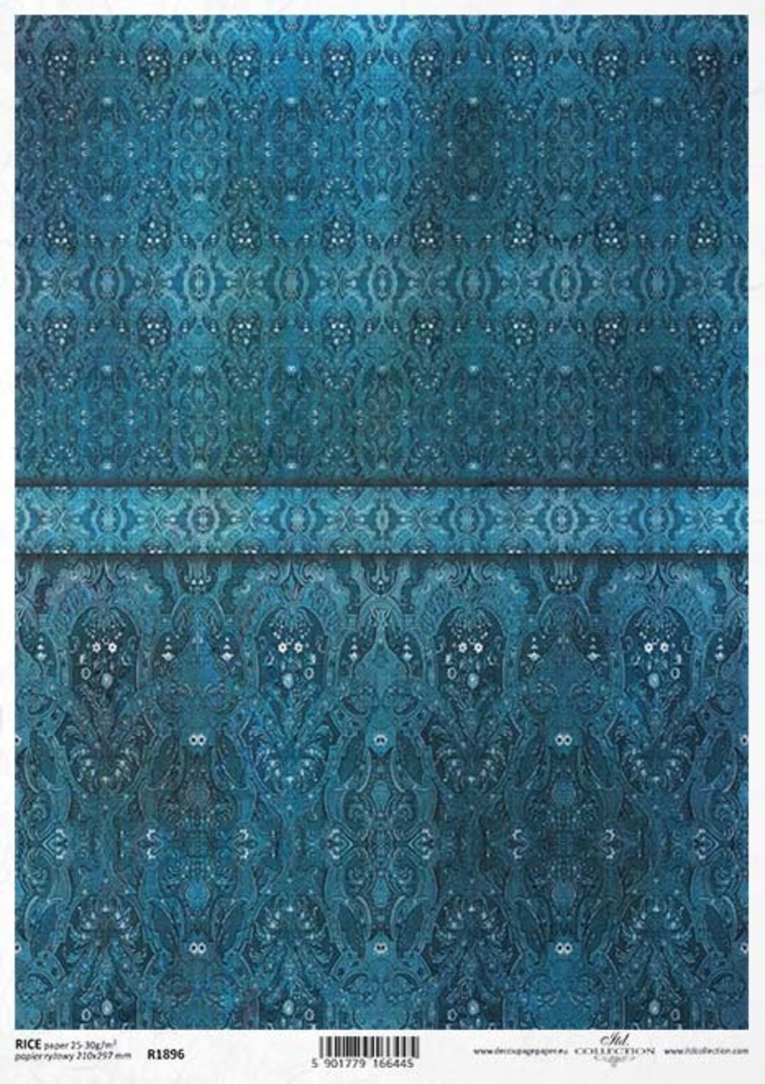 ITD Collection | Dark Blue Pattern Wallpaper Rice Paper | A4 Rice Paper ...