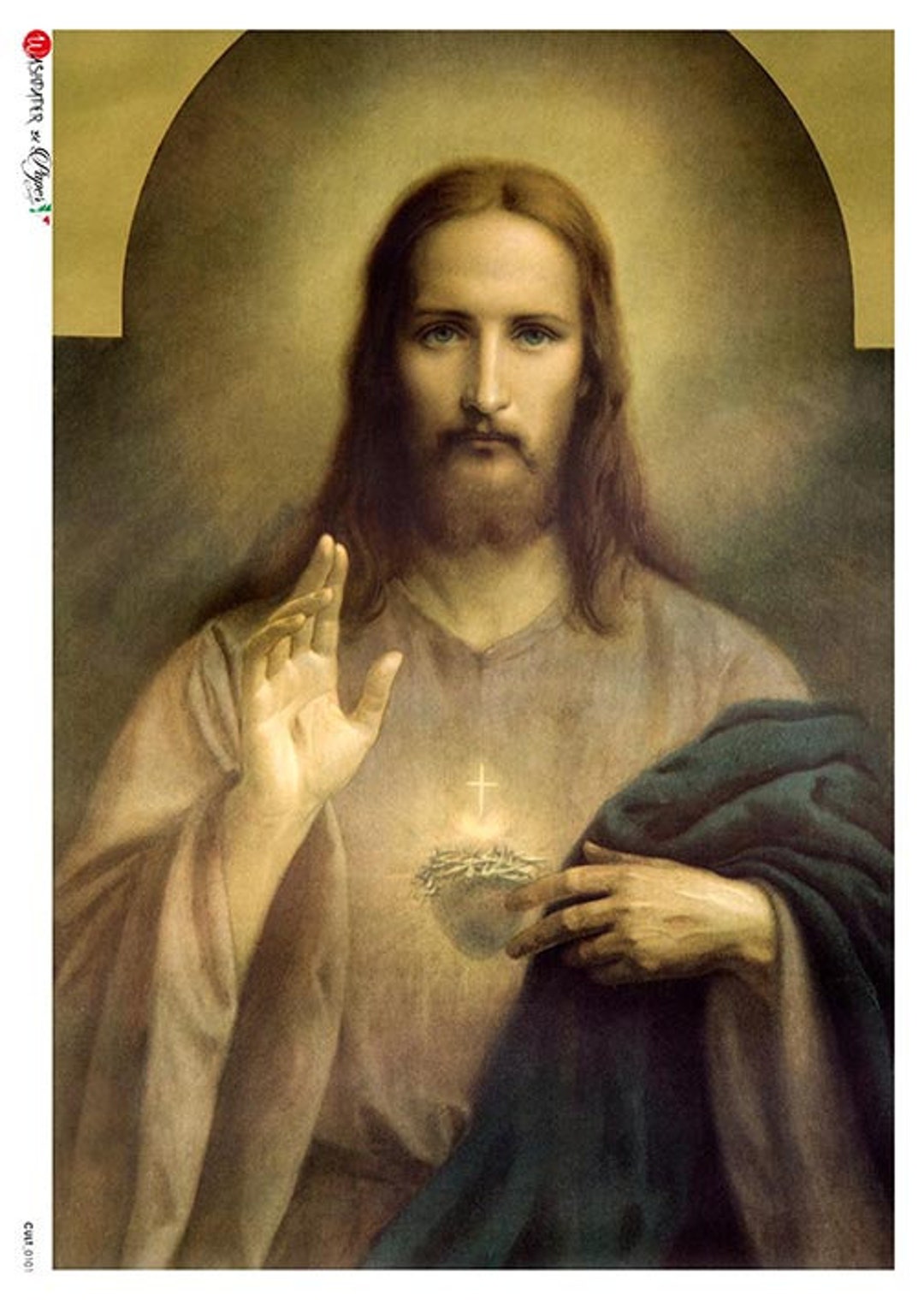 Paper Designs Paper | Bleeding Heart of Jesus Rice Paper | A4 Rice ...