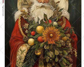 Paper Designs Rice Paper Christmas Santa Old Fashioned A4 Rice Paper ...