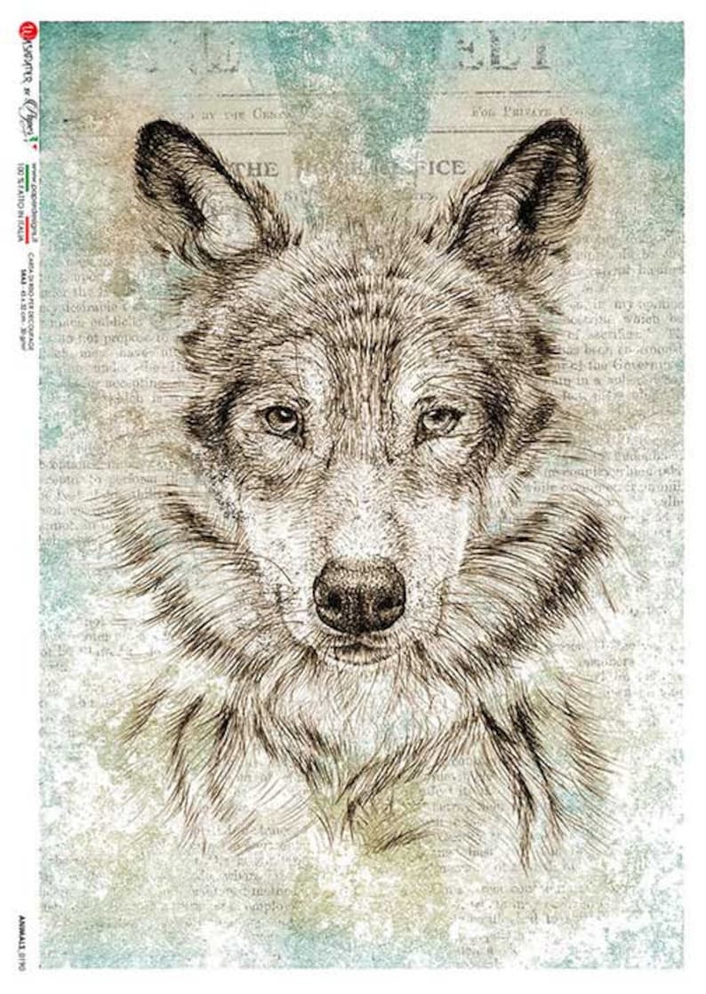 Paper Designs Rice Paper Wolf Rice Paper A4 Rice Paper - Etsy