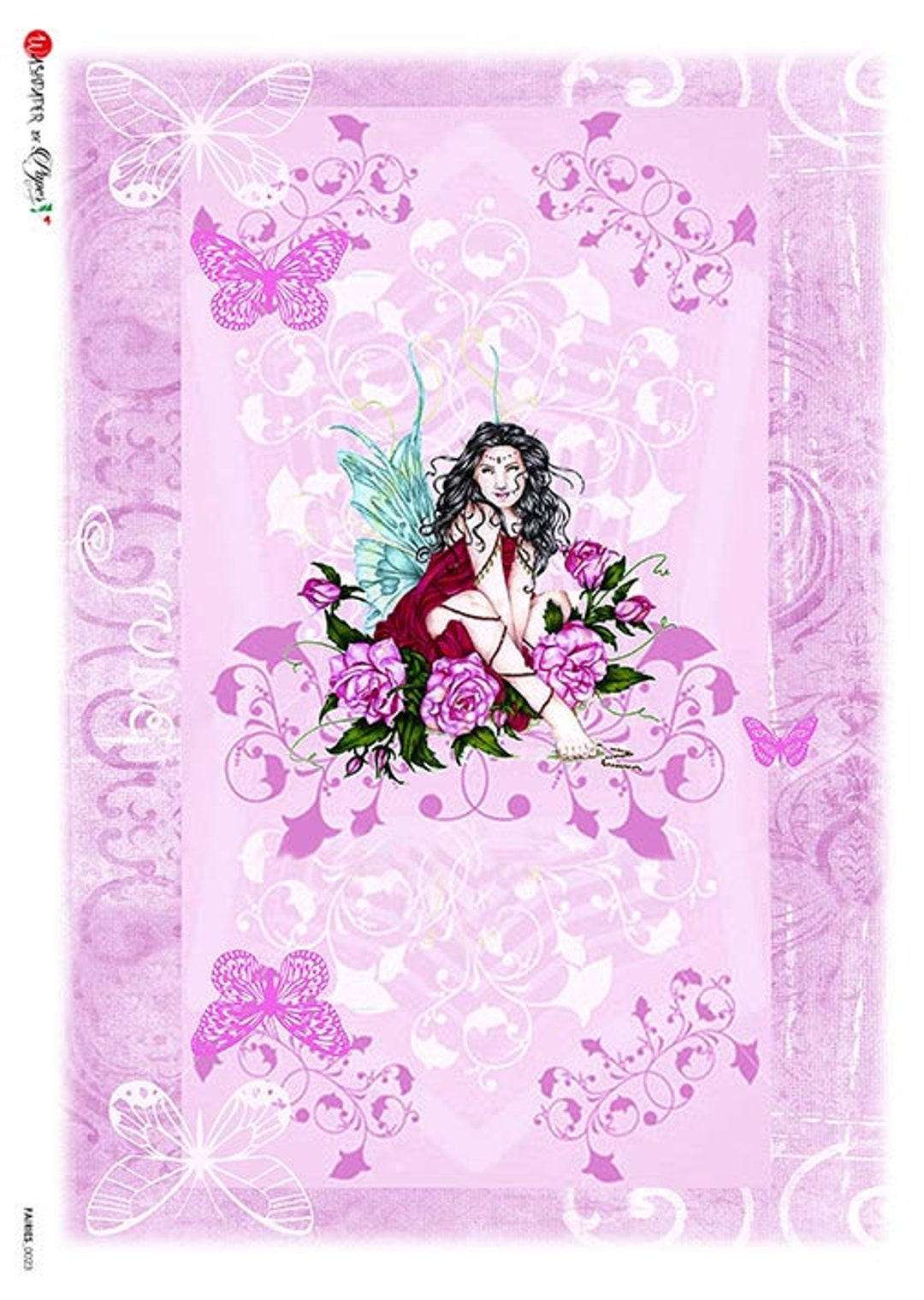 Paper Designs Rice Paper | Fairies Rice Paper | A4 Rice Paper | Natural ...