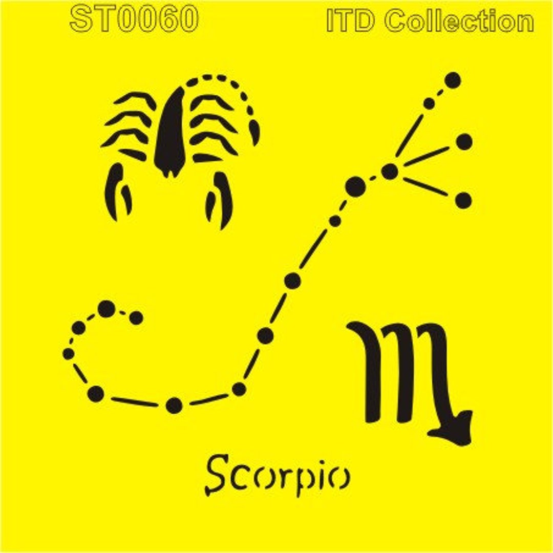 ITD Collection Stencils | Scorpio | Scorpion | Zodiac Sign | Mixed ...