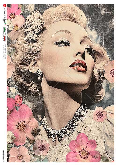 Paper Designs Rice Paper | Old Photos Women A4 Rice Paper | Decoupage ...