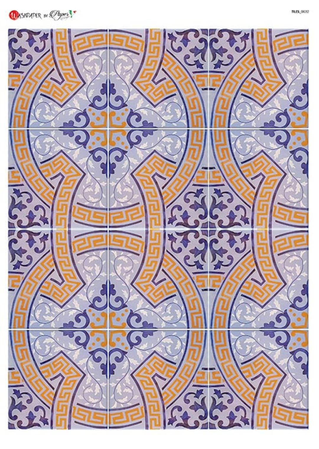 Paper Designs Rice Paper | Tiles Rice Paper | A4 Rice Paper | Natural ...