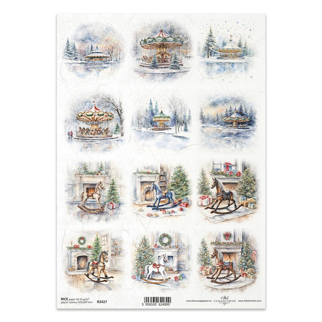 ITD Collection | Winter Views Collection L A4 Rice Paper | Decoupage ...