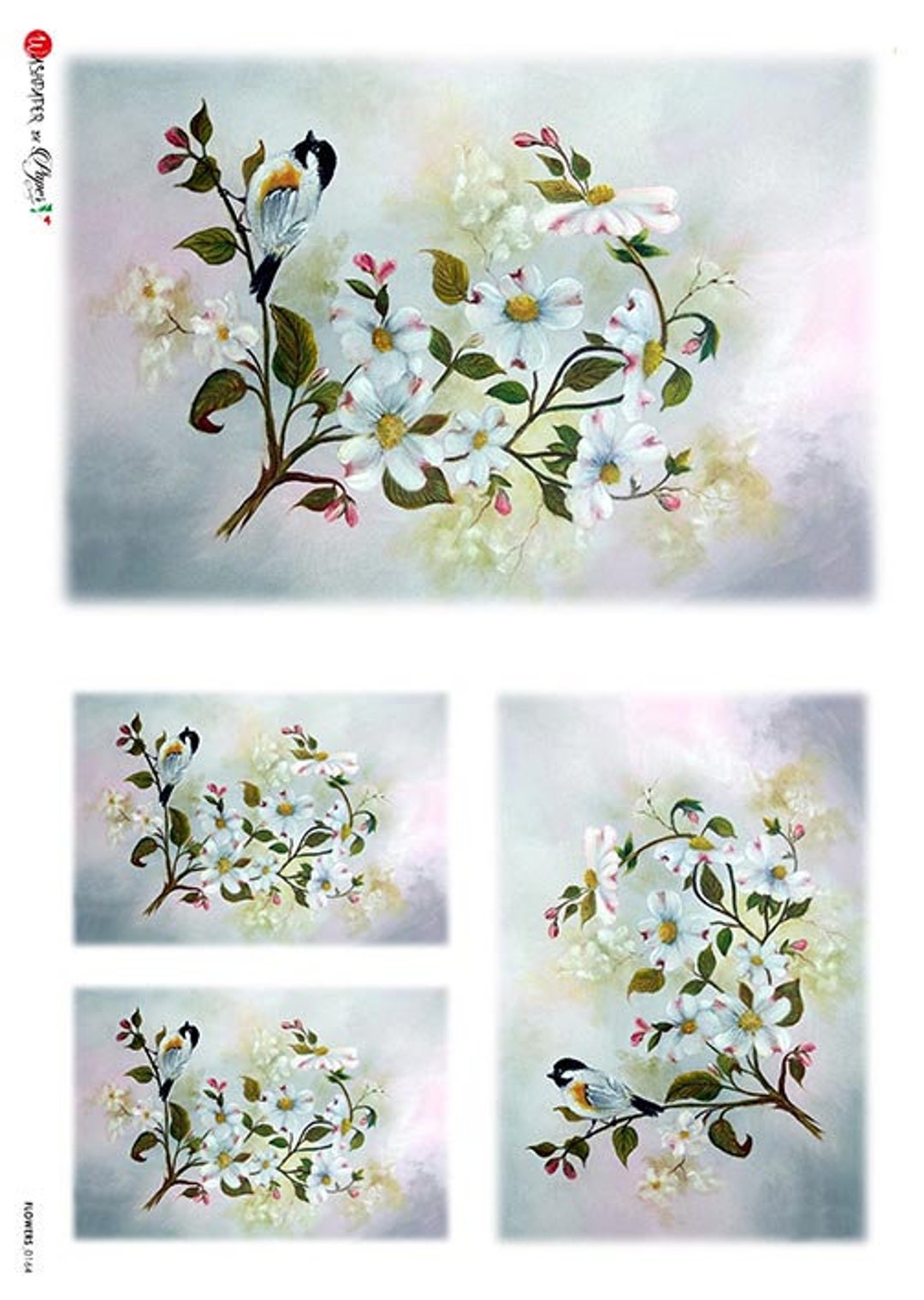 Paper Designs Rice Paper | Flowers Rice Paper | A4 Rice Paper | Natural ...