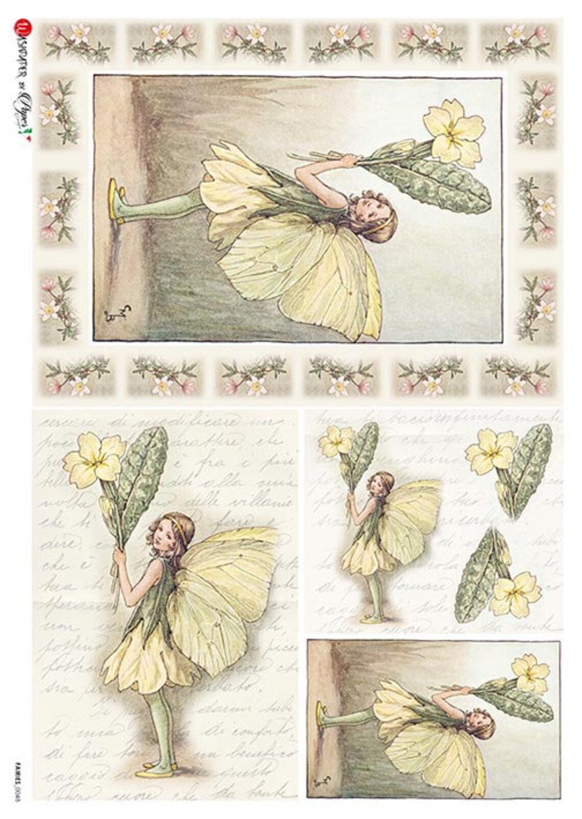 Paper Designs Rice Paper | Fairies Rice Paper | A4 Rice Paper | Natural ...