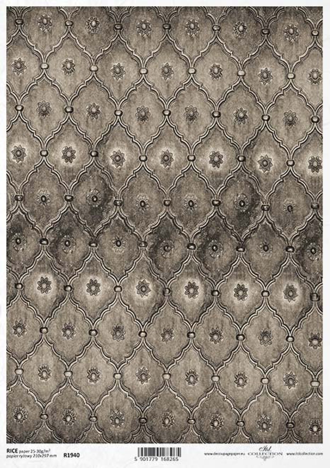 ITD Collection | Gothic Pattern Rice Paper | A4 Rice Paper | Decoupage ...