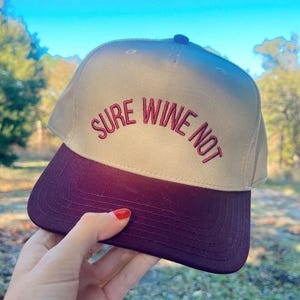 Sure WINE Not Trucker Hat - Etsy