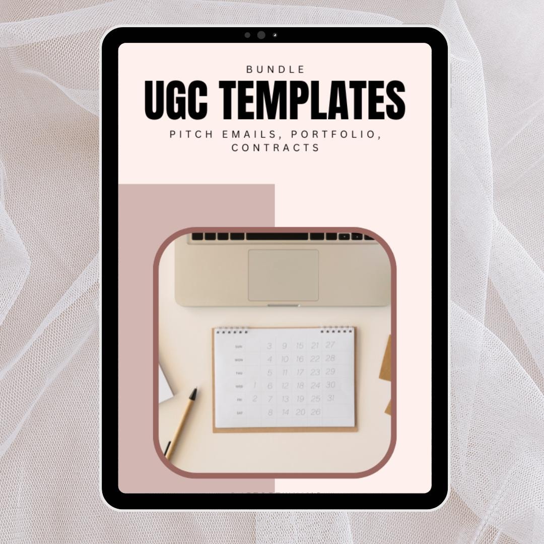 Instant Access to UGC Creator Pitch Template Bundle - Includes Contract ...
