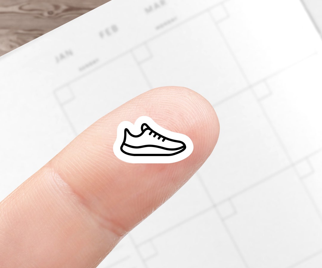 Shoe Planner Sticker Icon .45 Inch Walk Run Track Steps Workout Fitness ...