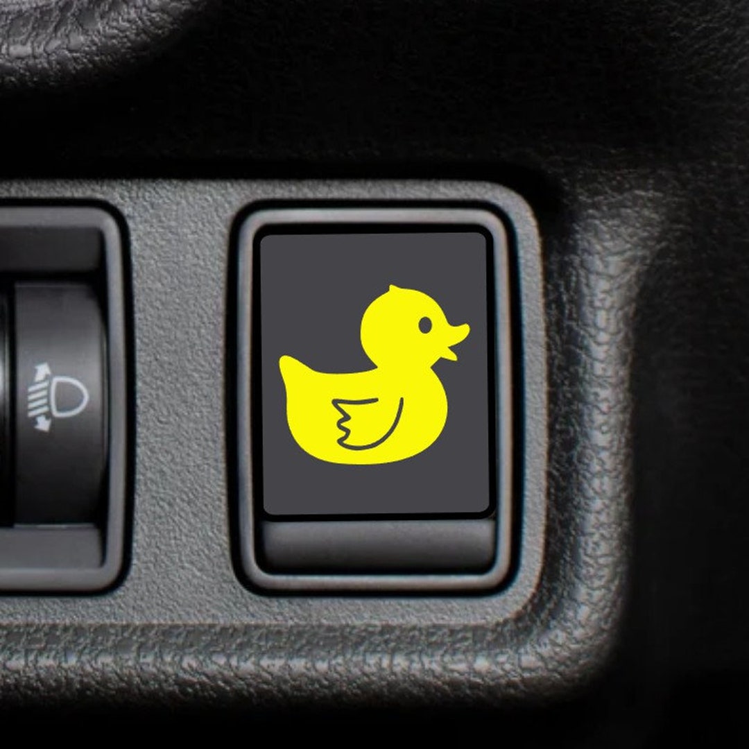 Rubber Ducky Button Vinyl Decal Car Knob Mirror Window Laptop iPad ...