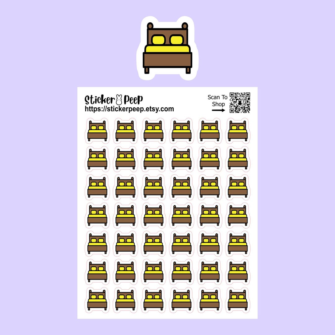 Bed Icon Planner Stickers: Calendar Agenda Tracker - Etsy