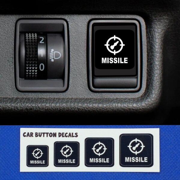 Car Blank Button Missile Decal - Etsy