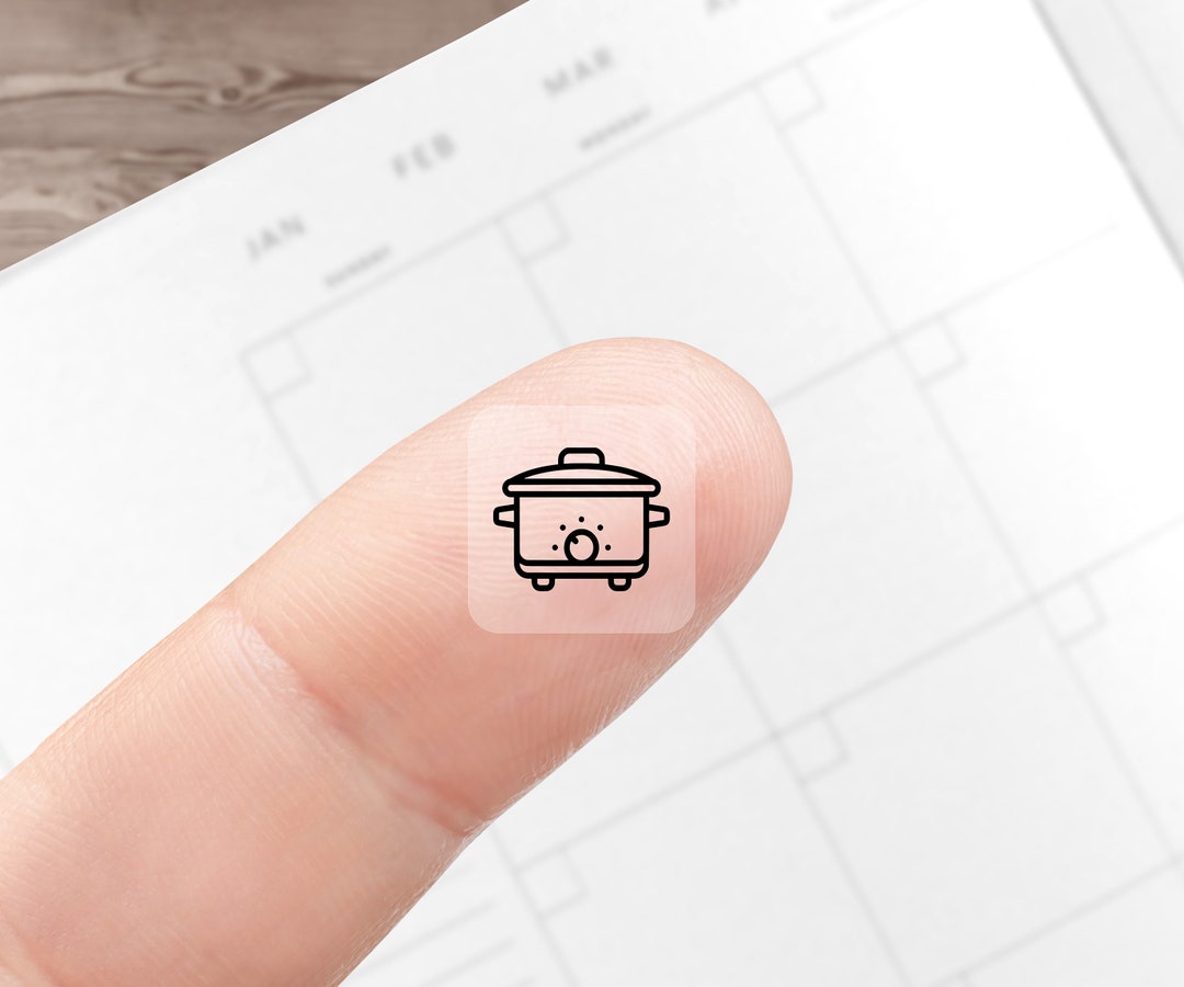 42 Mini Clear Slow Cooker Crock Pot Planner Stickers Glossy - Etsy