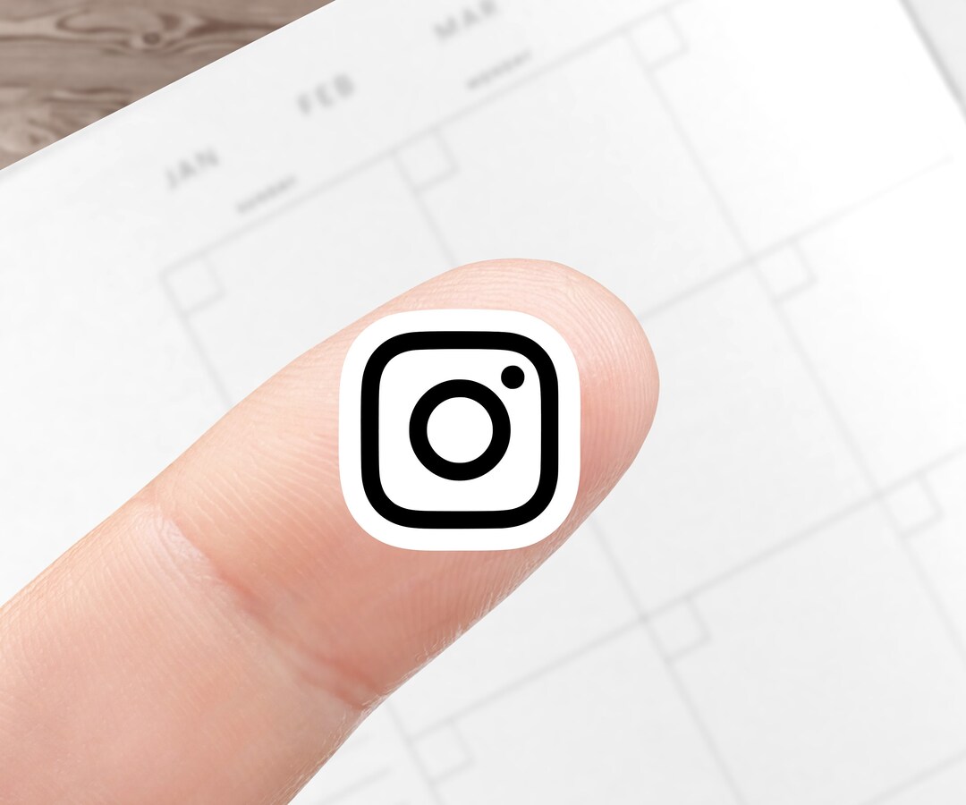 Instagram Logo Planner Sticker Icon .45 Inch Social Media App Choose ...