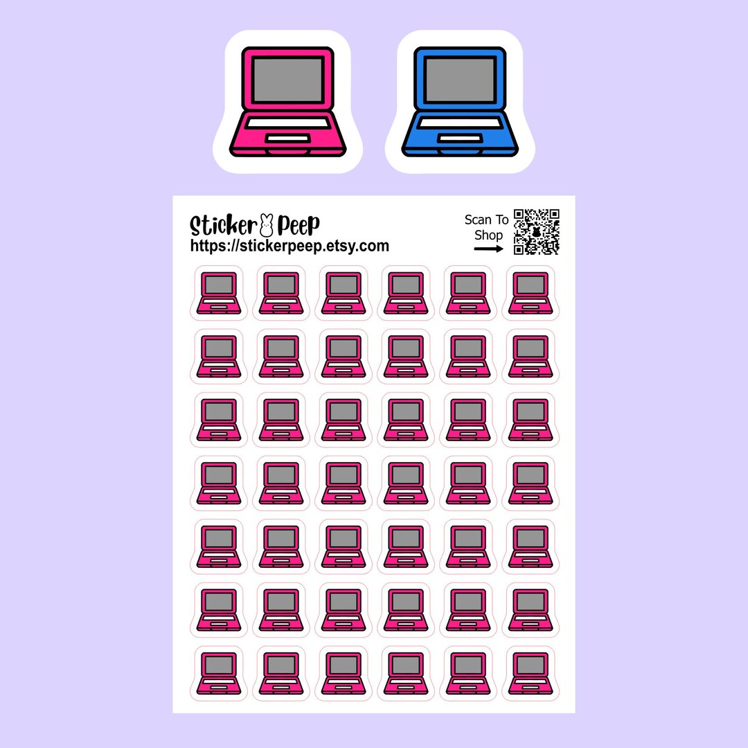 Laptop Icon Planner Stickers: Calendar Agenda Tracker - Etsy