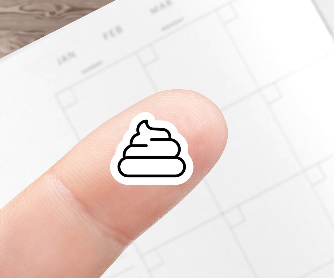 Poop Planner Sticker Icon .45 Inch Dog Pooper Scooper Clean Yard Choose ...