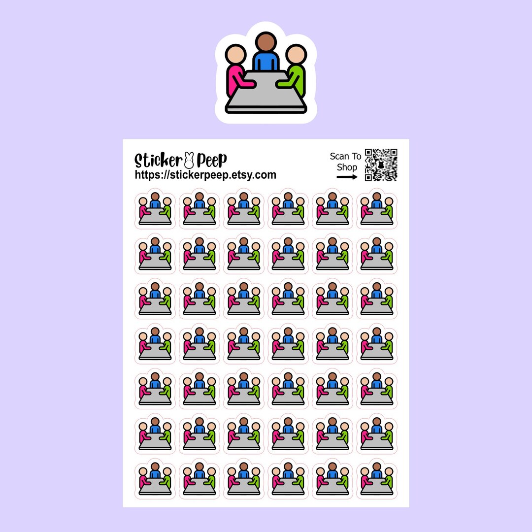 Meeting Icon Planner Stickers: Calendar Agenda Tracker - Etsy