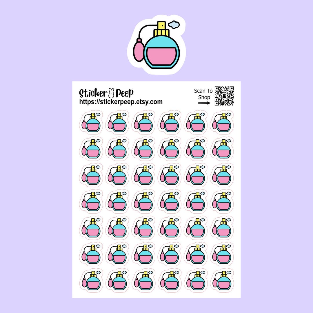 Perfume Planner Stickers: 1/2 Inch - Glossy Icon Stickers for Planners ...