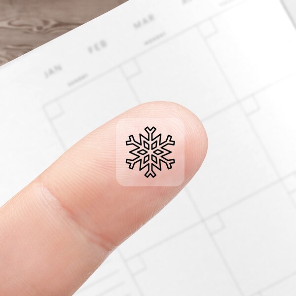 Transparent Snowflake Stickers - Etsy