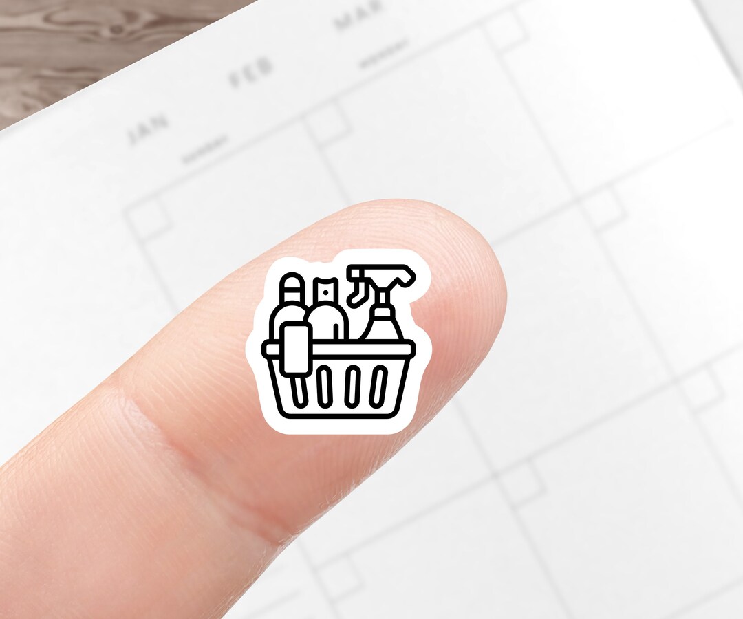 Cleaning Supplies Planner Sticker Icon .45 Inch Scrub - Etsy