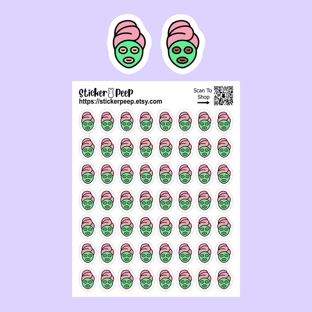 1/2" Spa Massage Facial Self Care Planner Stickers - Glossy Sticker ...