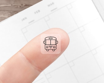 Clear Mini Bus Stickers - Etsy