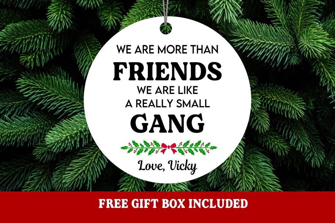 2.75 Friends Wood Ornament MDF Hardwood Friend Coworker Old Senile Gang ...