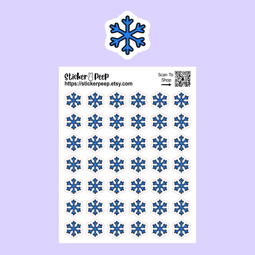 Snowflake Icon Planner Stickers: Calendar Agenda Tracker - Etsy
