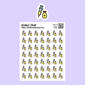 1/2" Syringe Shot Injection Diabetes Medical Doctor Planner Stickers ...