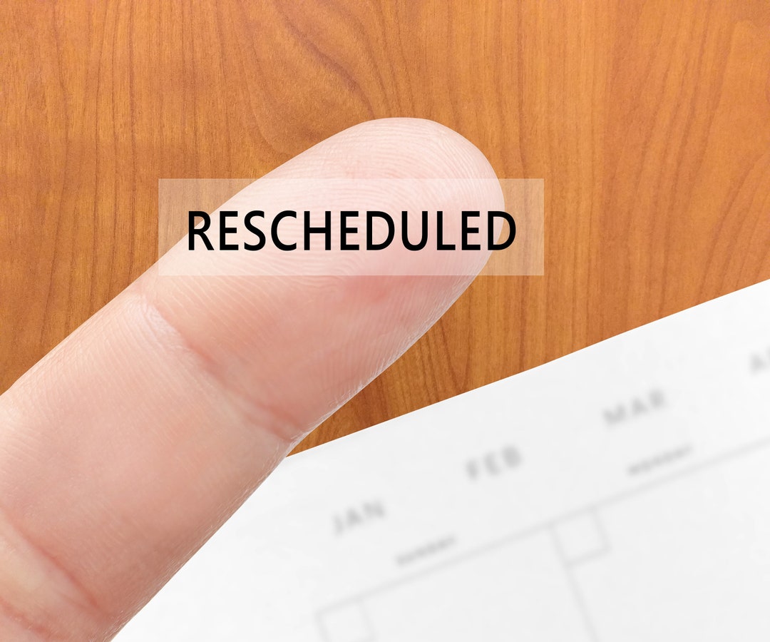 30 Rescheduled Font Planner Stickers Transparent Sticker - Etsy