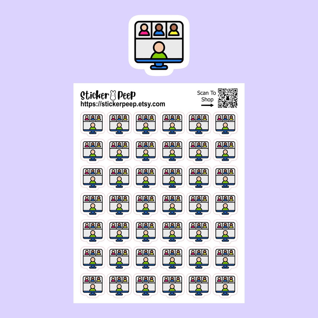 Zoom Meeting Icon Planner Stickers: Calendar Agenda Tracker - Etsy