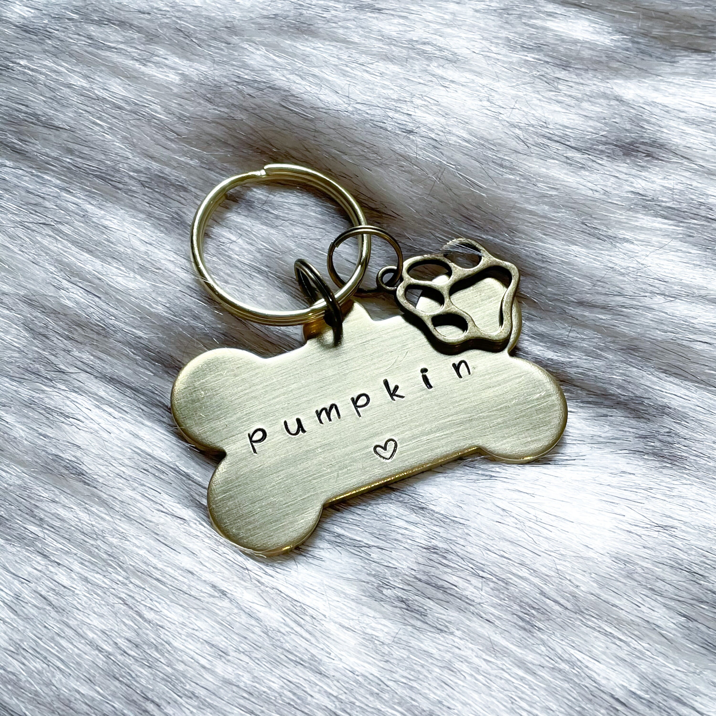 Dog Bone Pet Name Tag in Aluminium or Brass Personalisation | Etsy