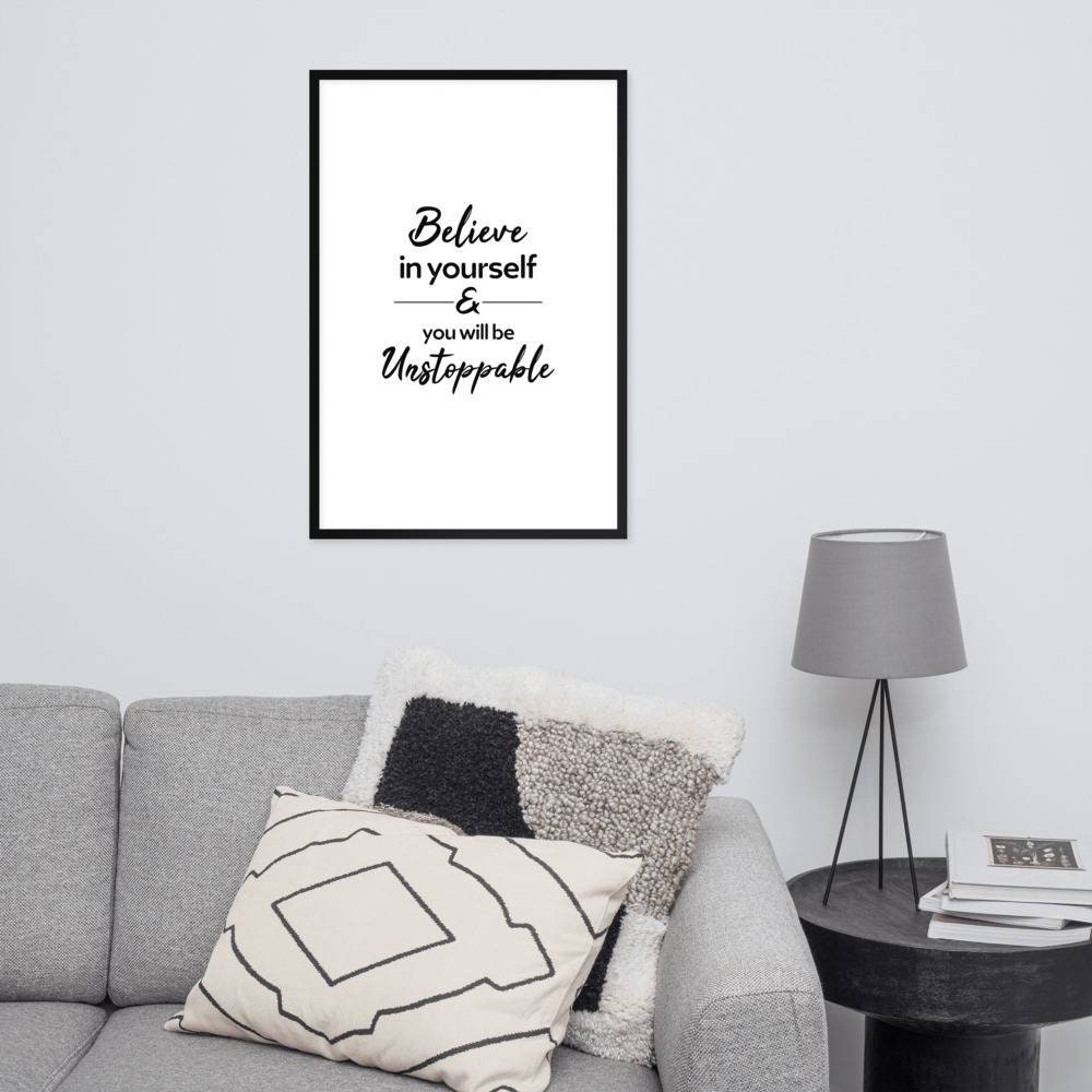 Believe in Yourself, Printable Wall Art, Inspirational Quote, Positive ...