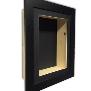 4" (101mm) Extra Very Deep 3D Box Frame With Black Mount and Black ...
