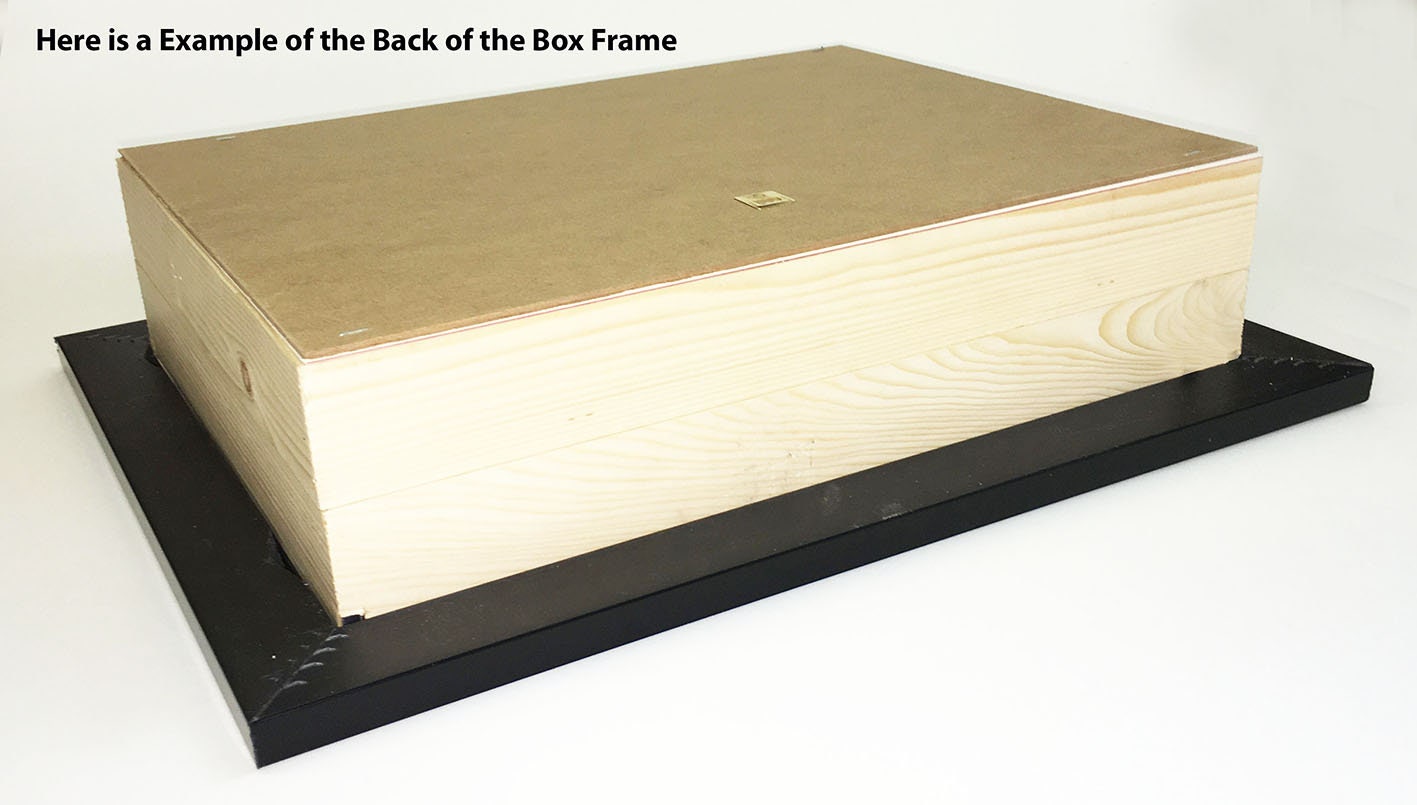 Deep Box Frame, 4 Inch 3D Shadow Display, Grey Mount Memory Keepsake ...