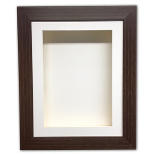 4" (101mm) Extra Very Deep 3D Box Frame With White Mount and White ...