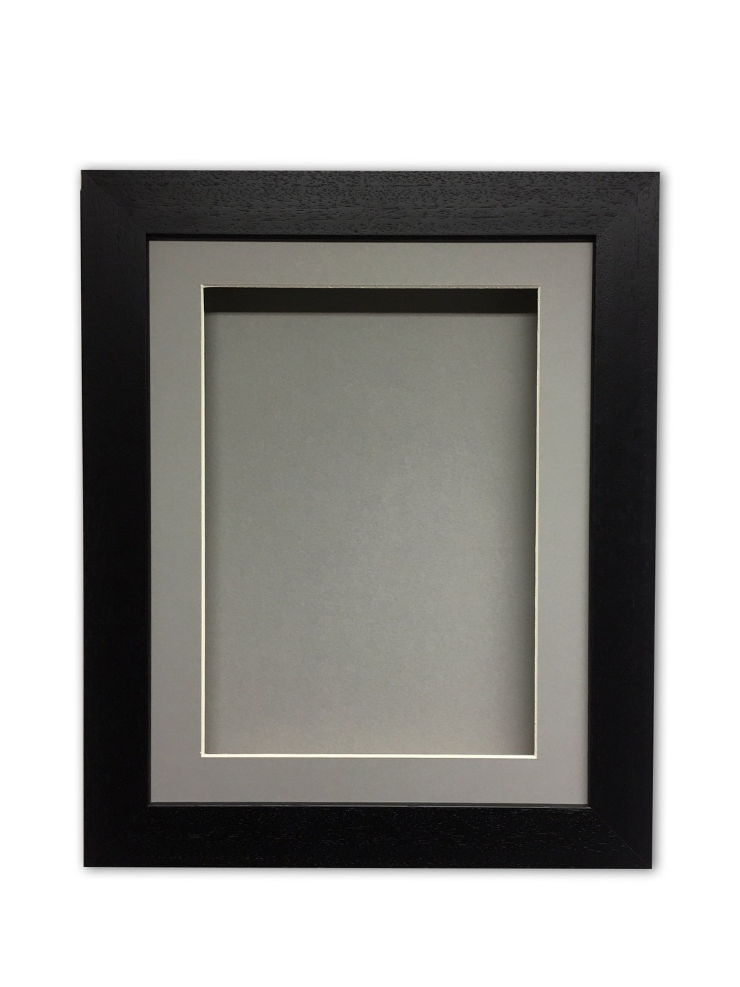 1 25mm Deep 3D Box Frame With Grey Mount and Grey - Etsy