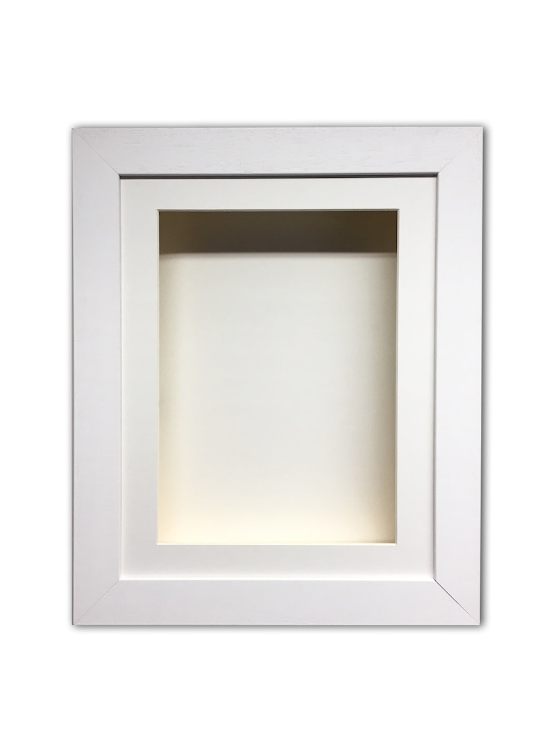 3 76mm Deep 3D Box Frame With White Mount and White | Etsy UK