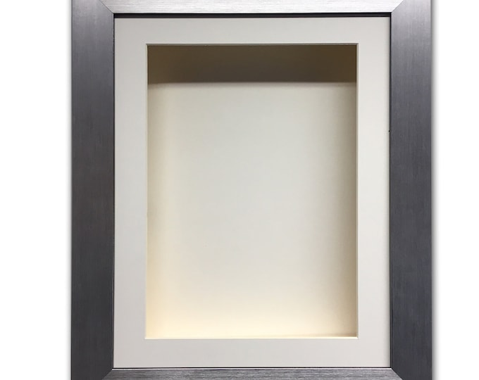 4" (101mm) Extra Very Deep 3D Box Frame With White Mount and White ...
