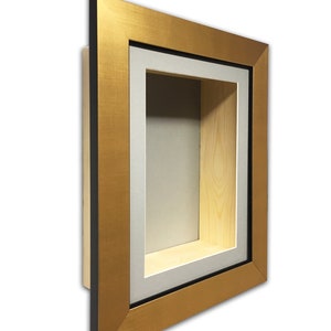 4 101mm Extra Very Deep 3D Box Frame With Grey Mount and Grey ...