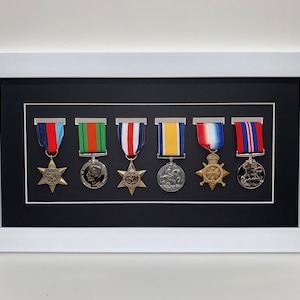 War Medal Display Frame for WW1 WW2 Military World War Medal, 6 Frame ...