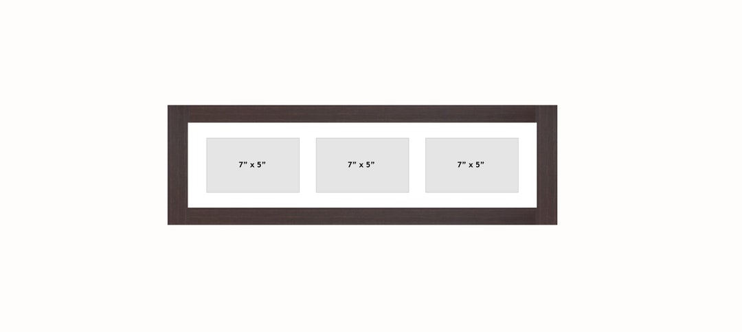 Multi Aperture Photo Picture Frame in White Mount Fits 3x 7 X 5 Photos ...