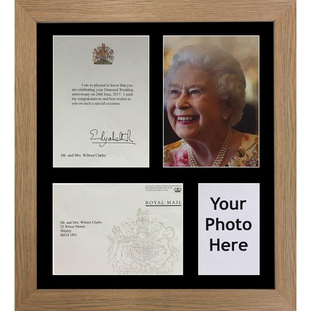 QUEEN BIRTHDAY ANNIVERSARY Hand Made Frame for Your Message From the ...