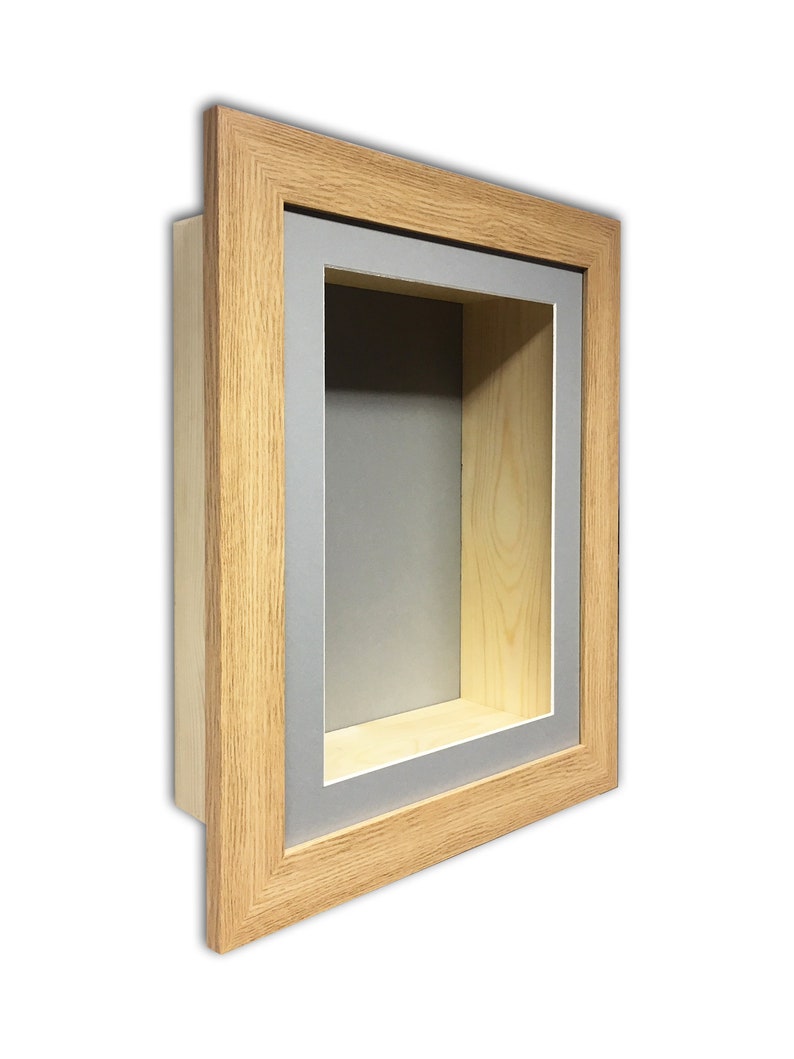 3 76mm Deep 3D Box Frame With Grey Mount and Grey - Etsy UK